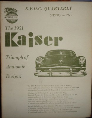 1975 Spring Kaiser Frazer Owners Club Quarterly | eBay