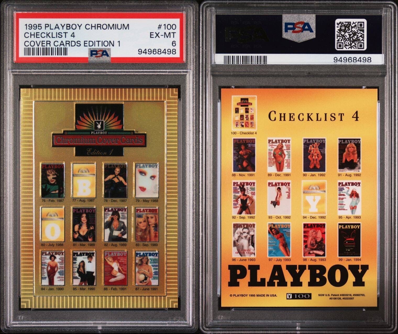 1995 PLAYBOY CHROMIUM COVER EDITION #100 CHECKLIST 4 DONALD TRUMP PSA 6 | eBay