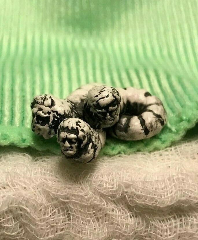 D&D MINI miniature demon nightmare spawn grub 3 headed worm grenadier ...