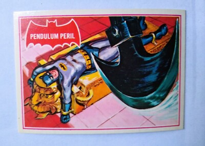 1966 TOPPS BATMAN: Red Bat #5A "Pendulum Peril" Batman Puzzle Card ...