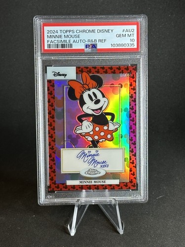 2024 Topps Chrome Disney Minnie Mouse Autograph 01/28. PSA 10. POP 2 | eBay