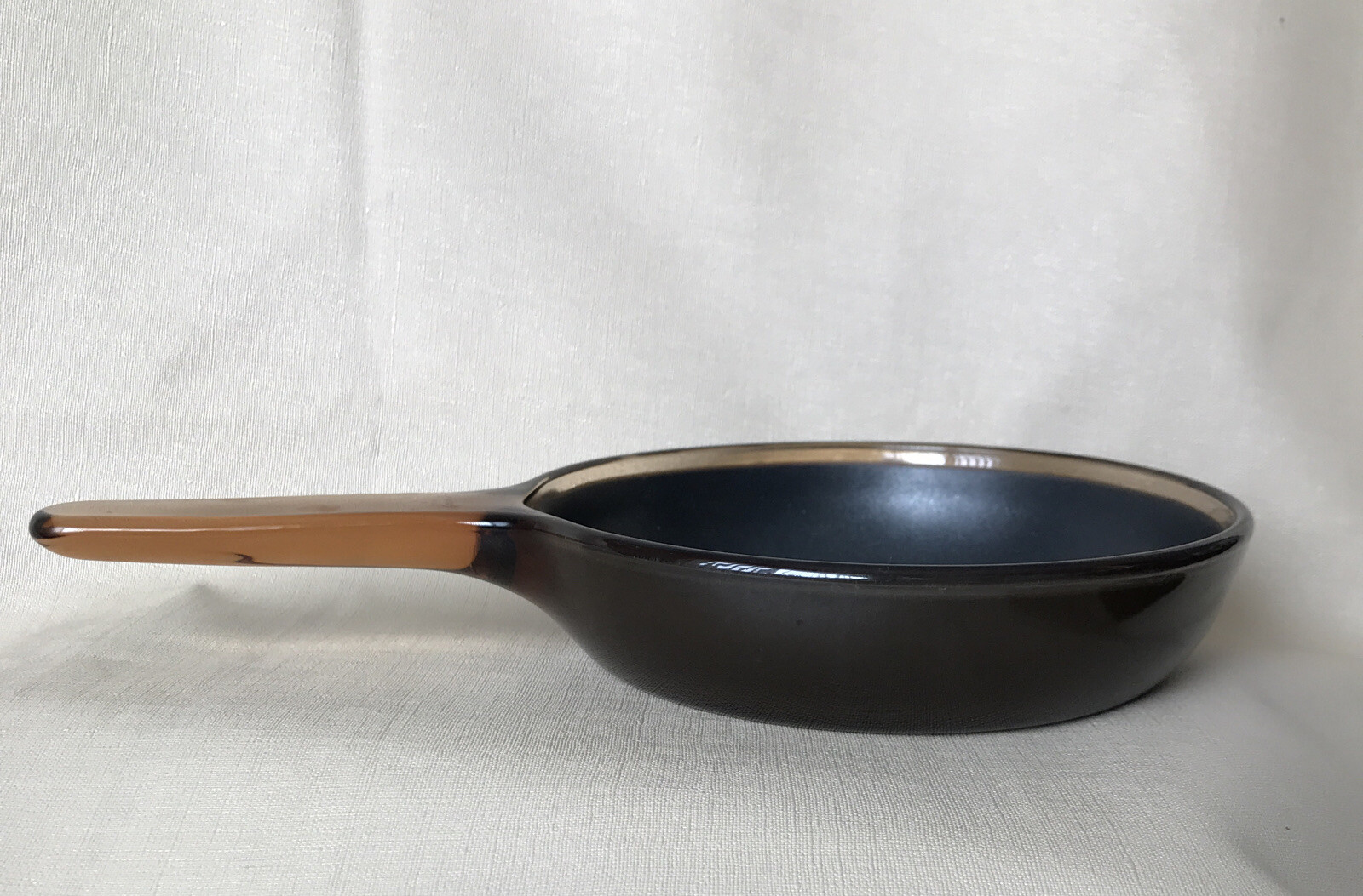 Corning Vision Ware USA 7" Amber Glass Teflon Coated Skillet Frying Pan ...