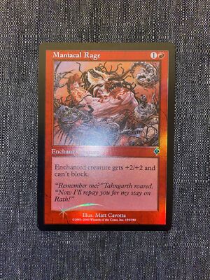 1X FOIL Maniacal Rage MTG Magic the Gathering INVASION Near Mint | eBay