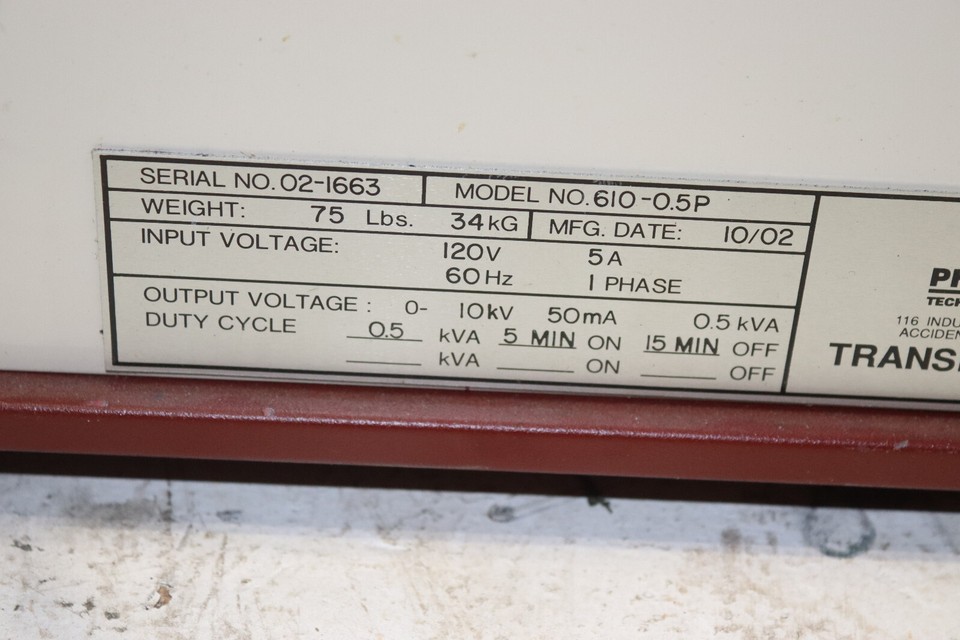 Phenix Technologies 610-0.5P TRANSFORMER TEST SET | eBay