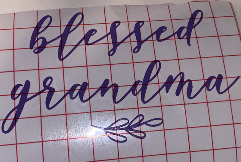Nana Blessed Grandma Purple Fun Wow Fun Car Decal Window Vinyl Sticker ...