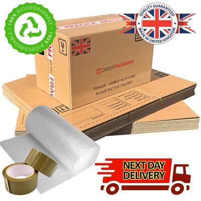 20 x NEW X-LARGE MOVING HOUSE BOXES KIT Cardboard Removal Packing Box ...