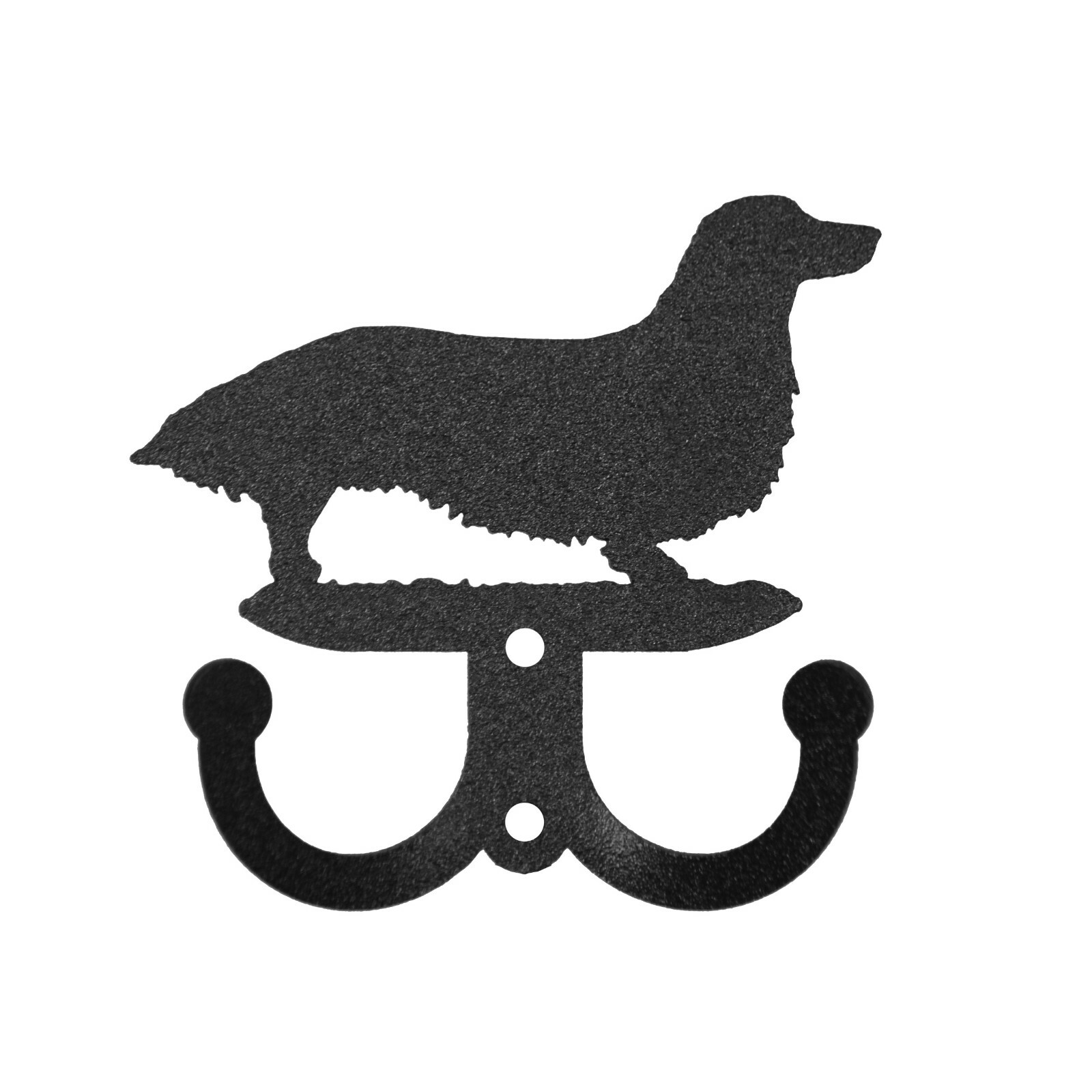 SWEN Products LONG HAIR DACHSHUND Metal 2 Hook Key Chain Holder Hanger ...