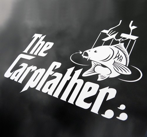 CARP FISHING 'The Carp Father' White Vinyl Decal Car / Van Sticker ...