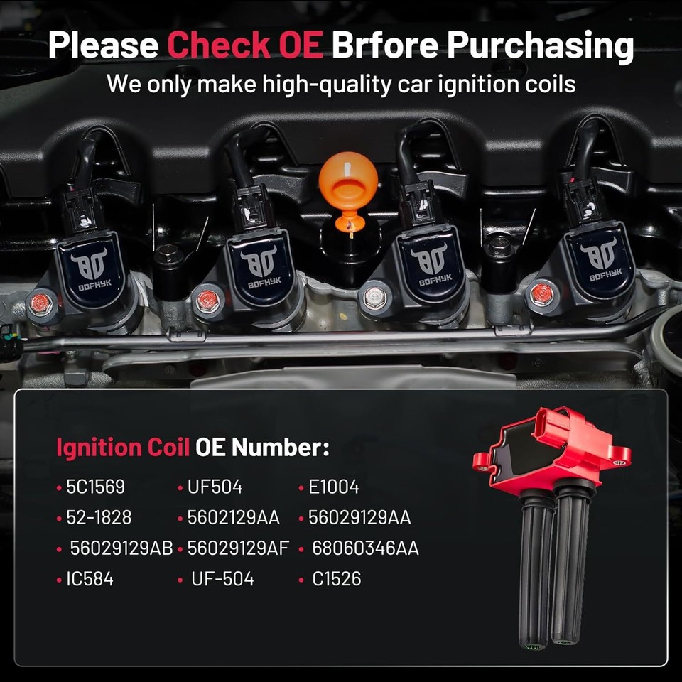 8X Ignition Coils Pack For 5.7L Dodge Durango Charger Jeep Ram Chrysler ...