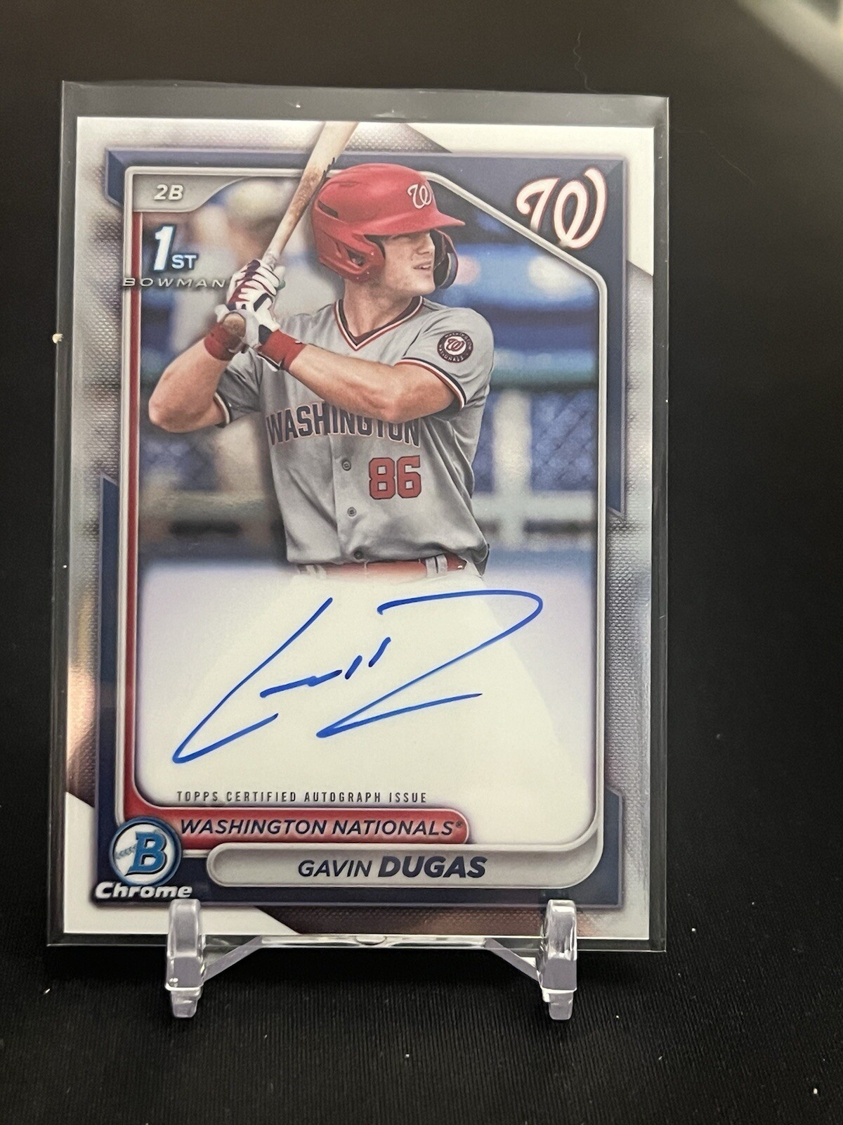 Gavin Dugas 2024 Bowman Chrome 1st On Card Auto Washington Nationals | eBay
