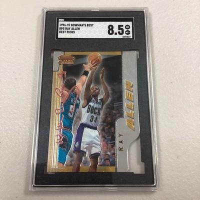 1996 Bowman's Best #BP5 Ray Allen Milwaukee Bucks RC Rookie SGC 8.5 | eBay