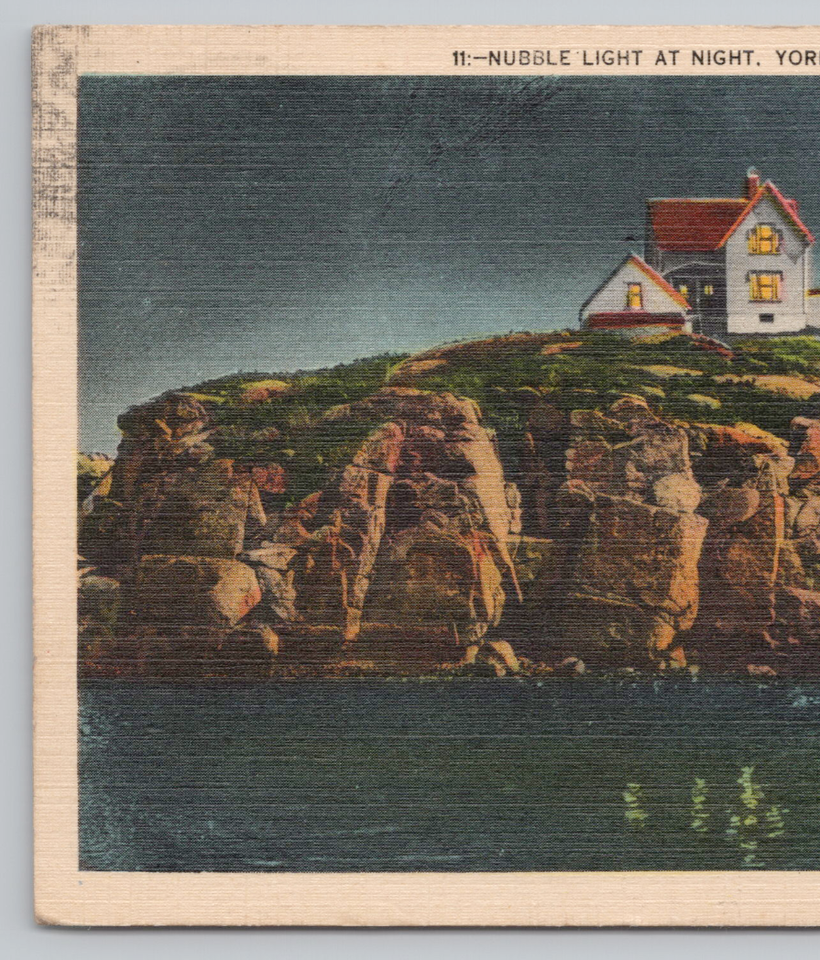 York Beach ME Nubble Lighthouse at Night, Cape Neddick Light Maine ...