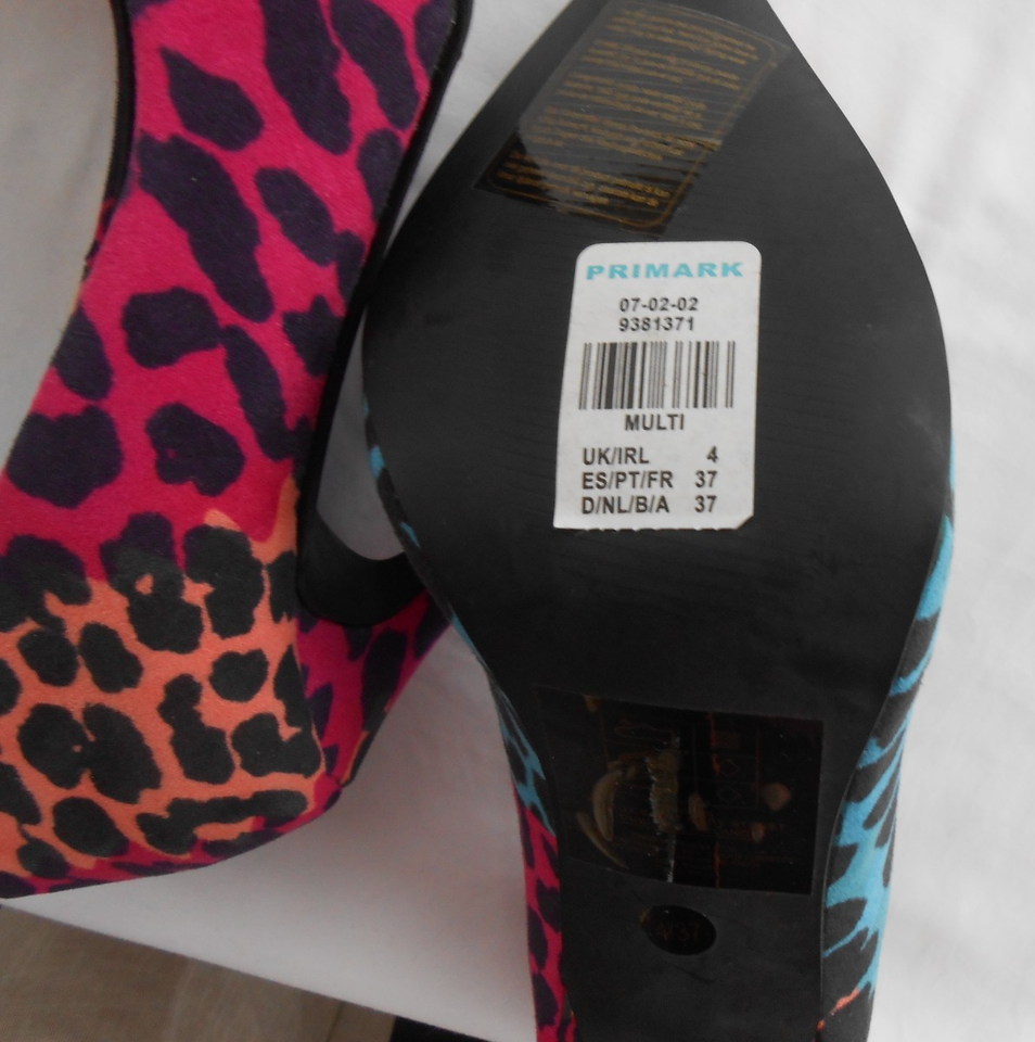 ladies high heeled shoes size 4-37 atmosphere multi colour 12 cm heels ...