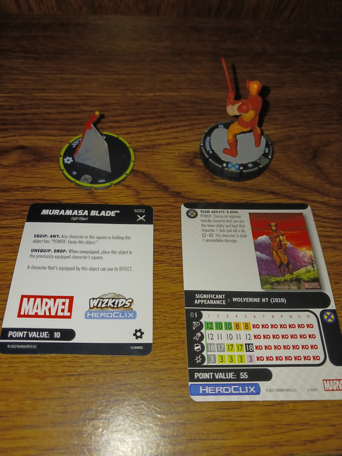Heroclix Wolverine #032 - Rare + Muramasa Blade s002- X of Swords Set ...
