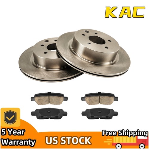 Rear Brake Rotors + Ceramic Brake Pads for Infiniti G35 G37 18-2012 2 ...
