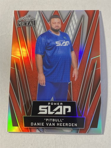 DANIE VAN HEERDEN Pitbull 2025 Leaf Metal Power Slap #20 Red 23/25 (V1 ...