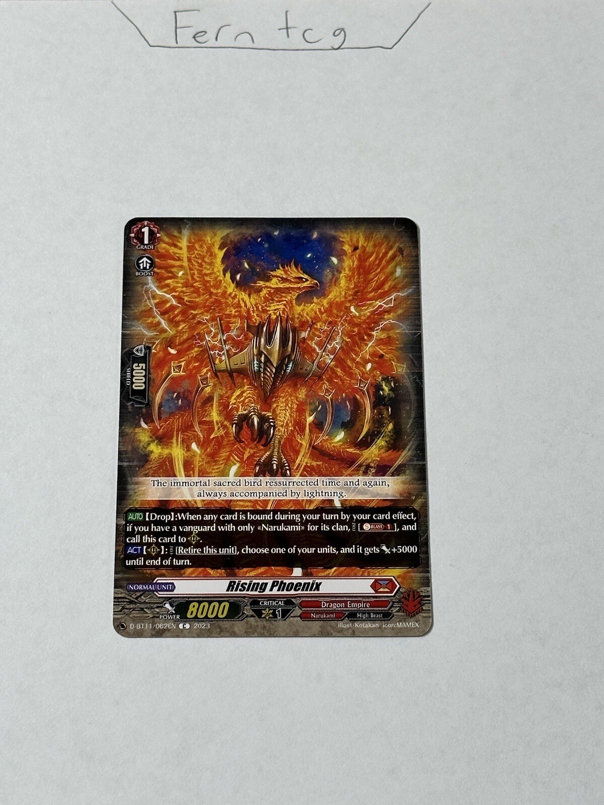 Cardfight Vanguard Rising Phoenix Common NM Clash of the Heroes Ships ...