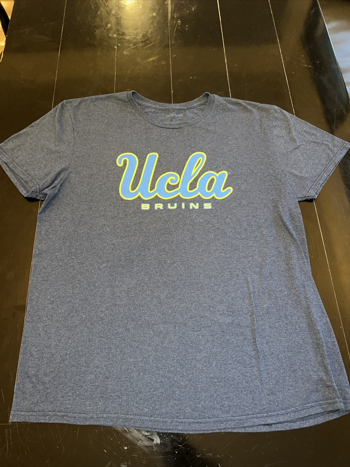 vtg UCLA Bruins Cursive Logo Large Shirt Blue NCAA University College ...