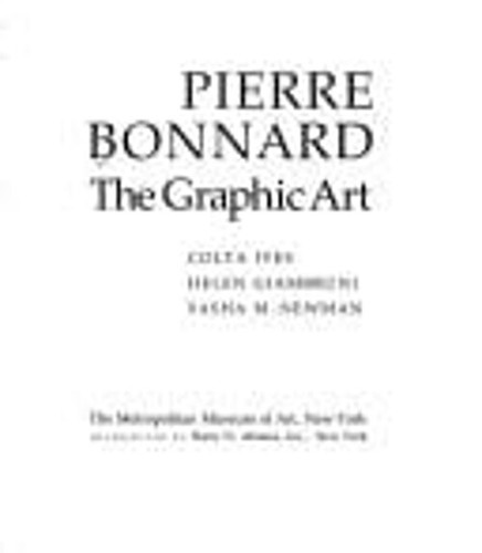 Pierre Bonnard : The Graphic Art Hardcover 9780810931008 | eBay