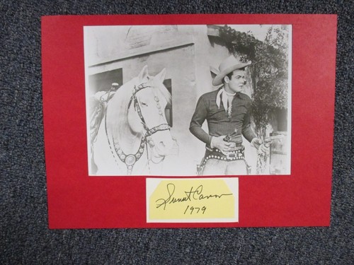 SUNSET CARSON (Died-1990) Signed Index card/w/7 x 10 B&W Photo Matt ...