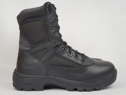 Telas Ops Hi Tactical Boot "Black" Leather Police Military Lace up Zip ...