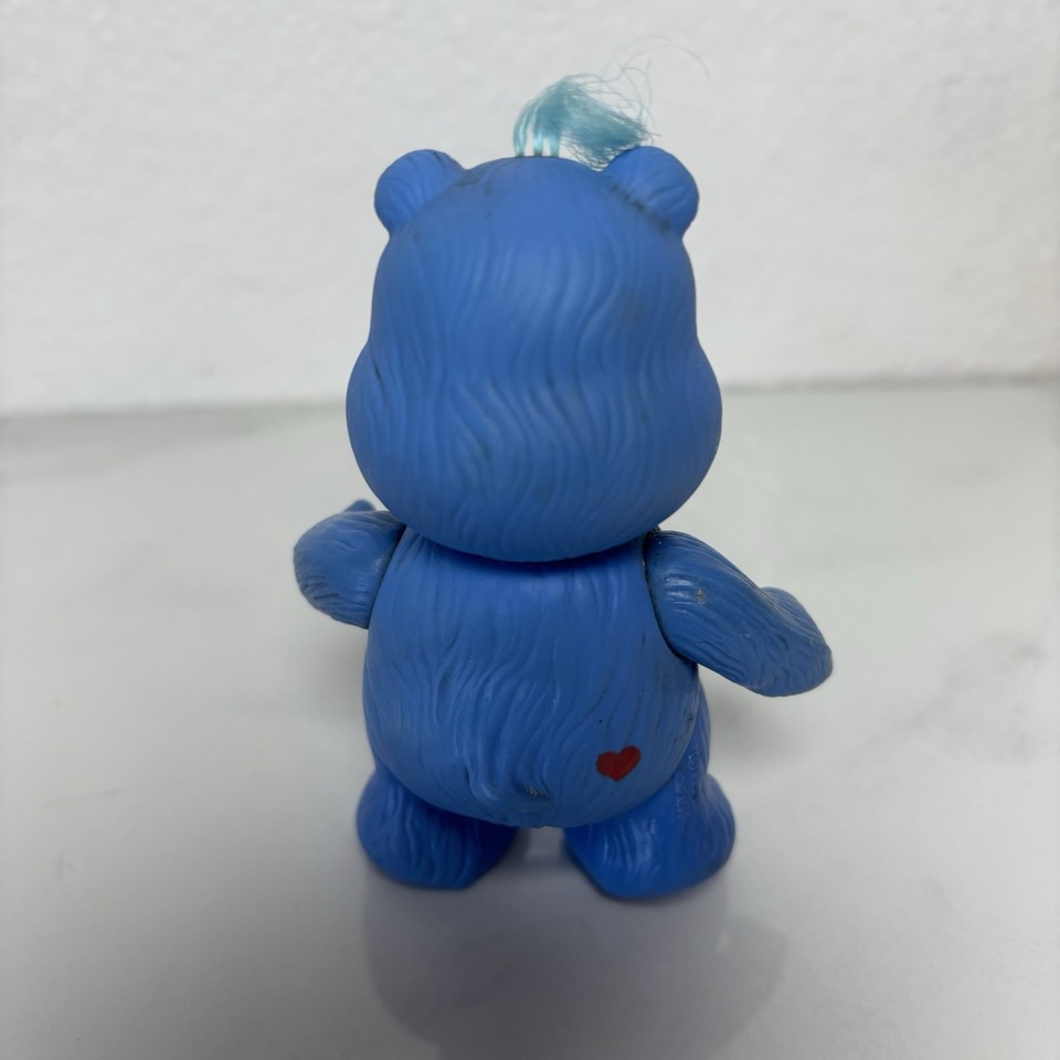 Vintage Care Bears GRUMPY BEAR poseable 3.5" figure 1983 Kenner Blue ...