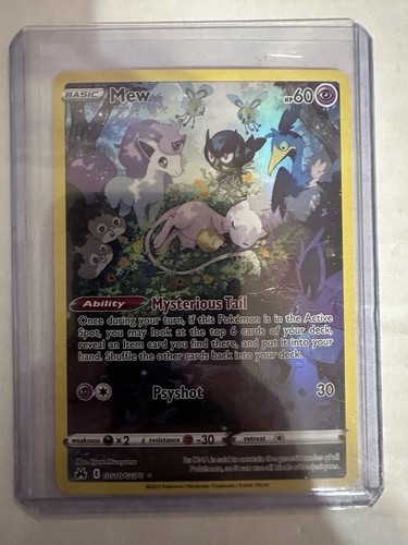 Mew Full Art Rare GG10/GG70 Crown Zenith Galarian Gallery Pokemon Mint ...