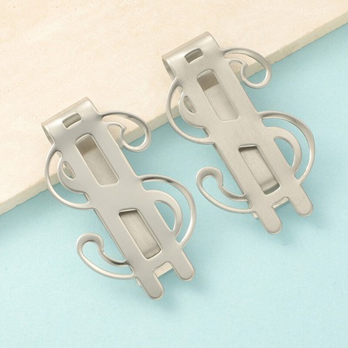 1PCS Slim Money Clip Stainless Steel Cash Bills Credit Clip New Dollar ...