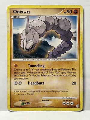 Onix 92/130 - Diamond & Pearl Base Set - 2007 Pokémon TCG | eBay