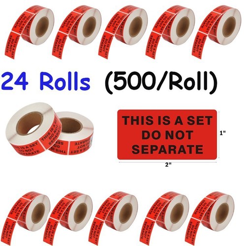 1x2 This Is a Set Do Not Separate Shipping Stickers Warning Label -24 ...