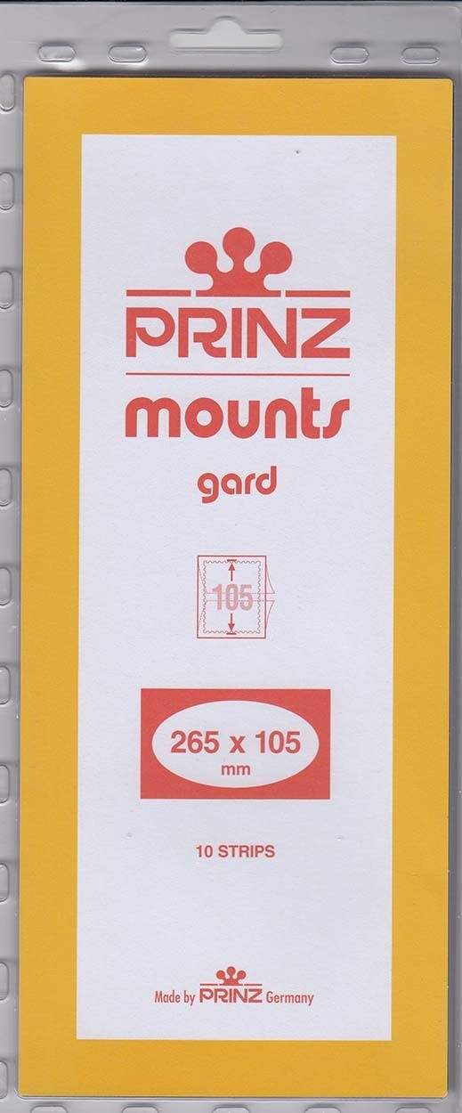 Prinz Black Stamp Mount Album Strips 265x105 mm Great Britian Blocks ...