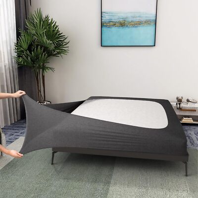 Box Spring Cover Twin Size - Jersey Knit & Twin/Twin XL, Heather Gray ...