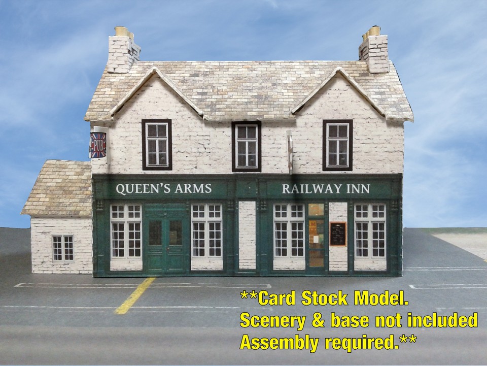 N Scale Building - British Pub & Inn ( Cardstock PRE-CUT Paper Kit) | eBay