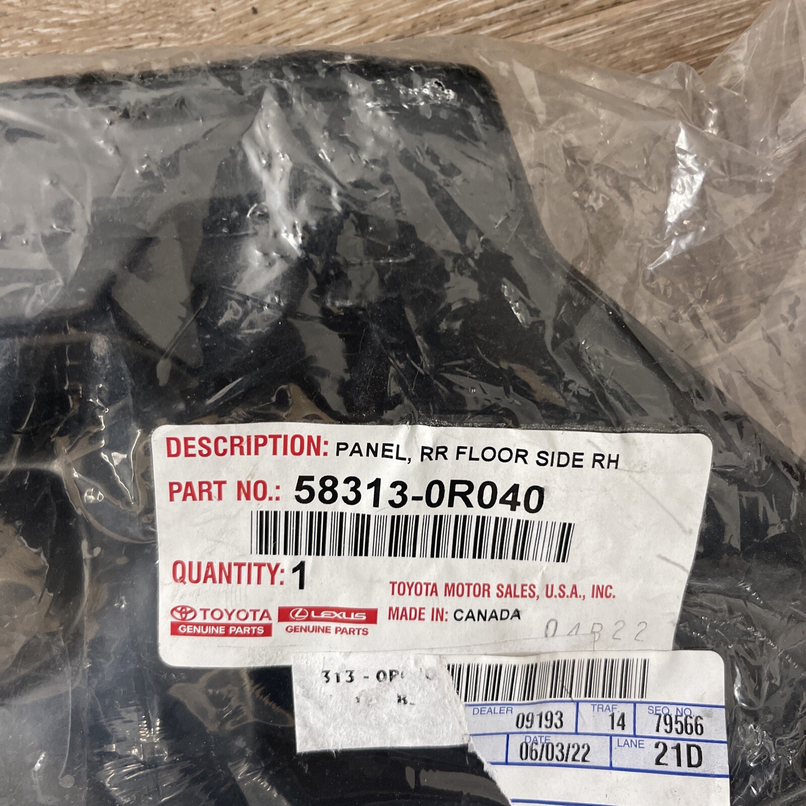 Genuine Toyota Floor Extension 58313-0R040 for sale online | eBay