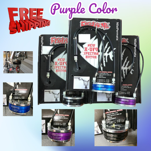 BMX Gyro System Fishbone X-UFO Oldschool 1-1/8" VIOLET + câble ...