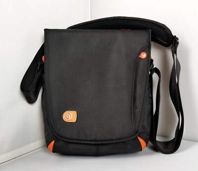 BOOQ Taipan XS Black Orange Nylon Cross Body Messenger Bag iPad ...