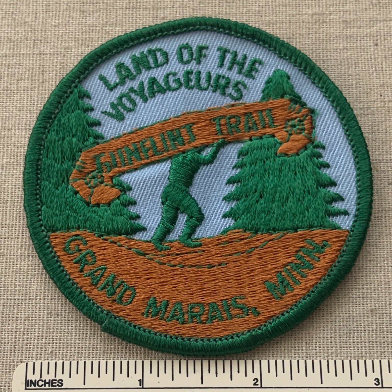 VTG GUNFLINT TRAIL Land of the Voyageurs Boy Scout PATCH Grand Marais ...