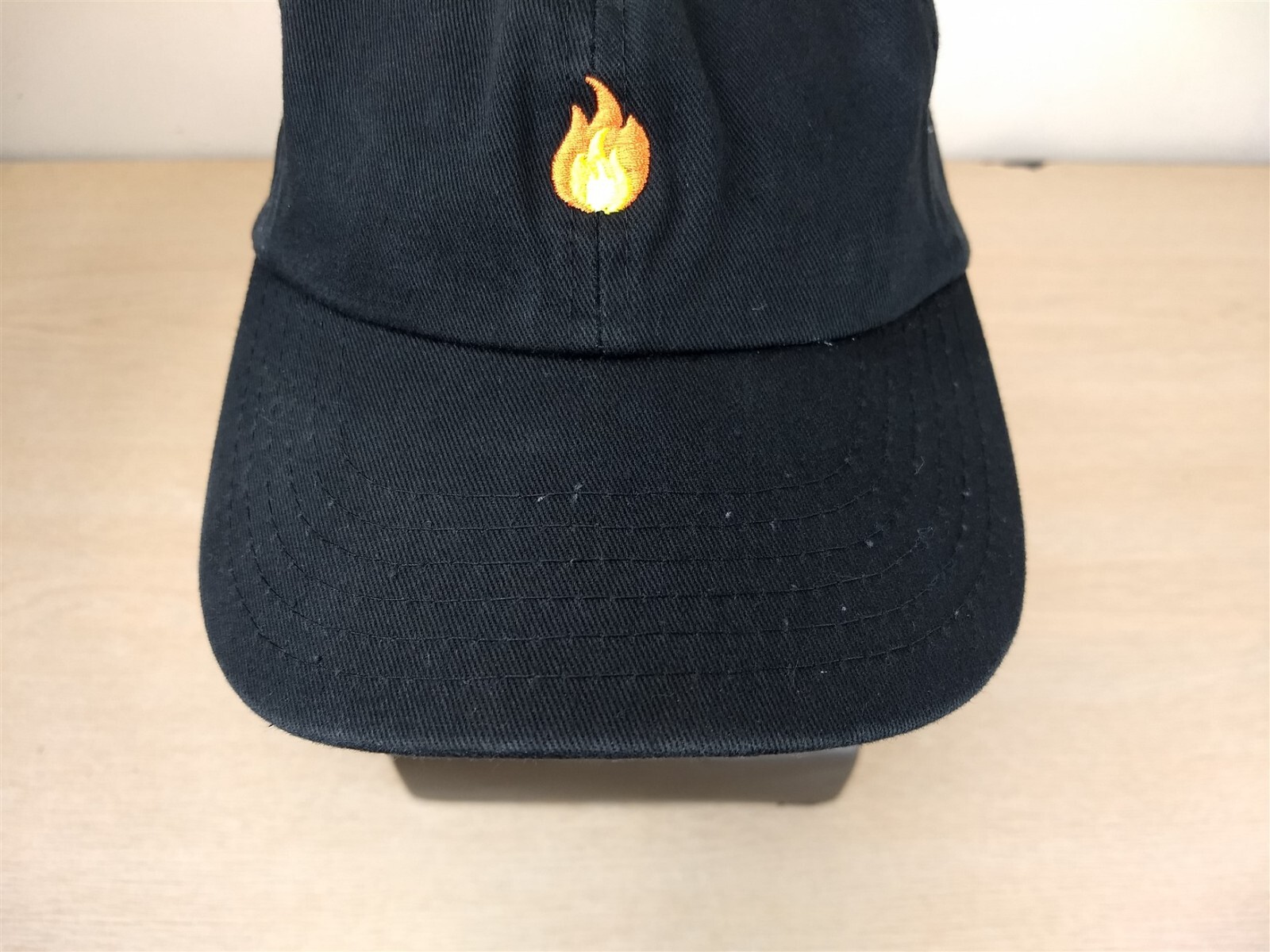 FLAME/FIRE ADJUSTABLE STRAPBACK BASEBALL HAT/CAP, BLA… - Gem