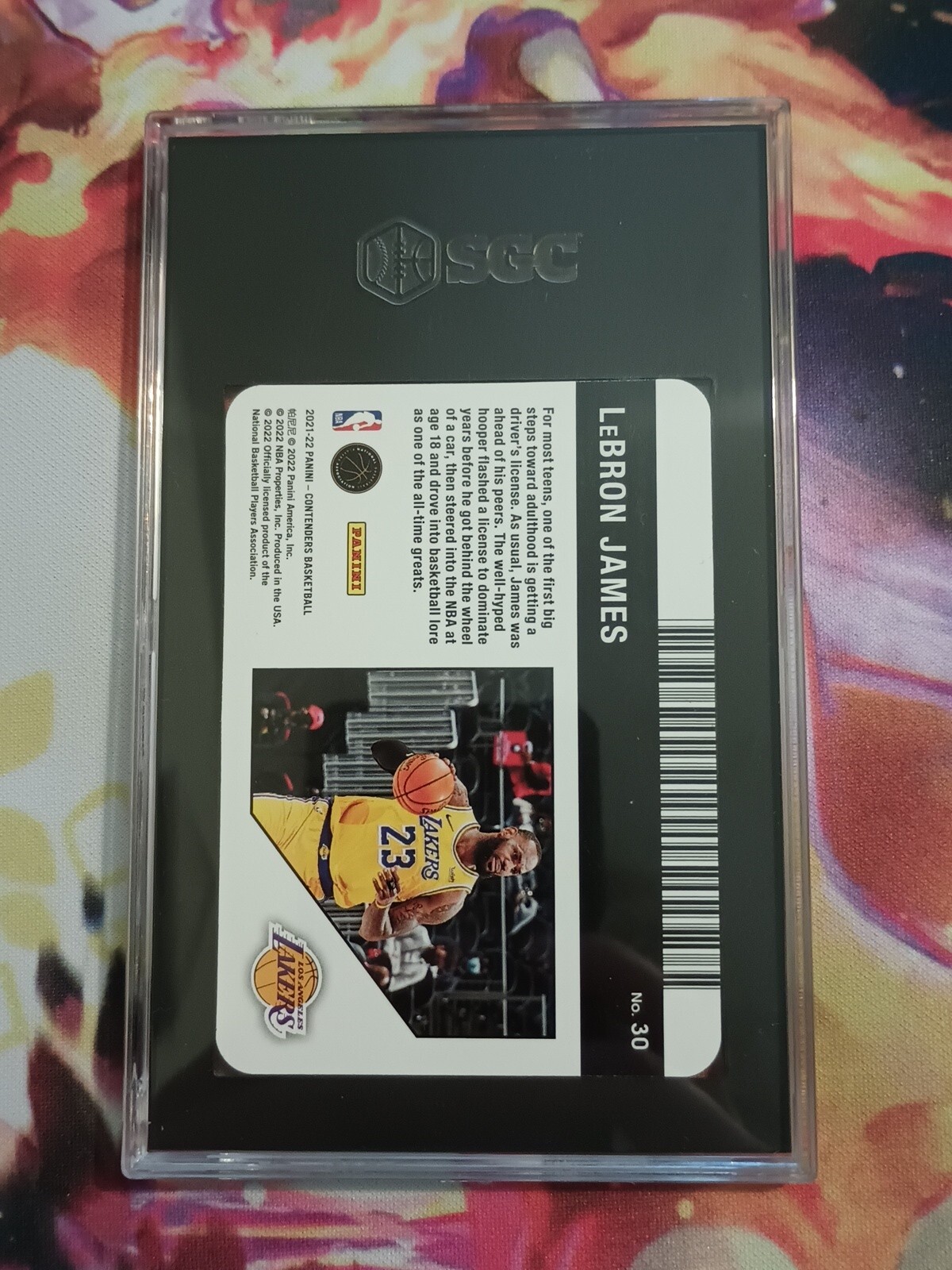 SGC 10 2021 LEBRON JAMES PANINI CONTENDERS #30 LICENSE TO DOMINATE CASE ...