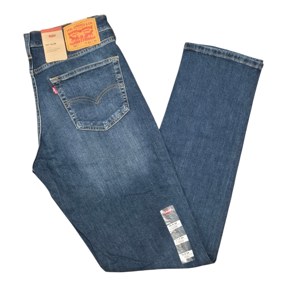 Levis Original 511 (BLUE Shades) Slim Fit Men's Stretchable Jeans | eBay UK