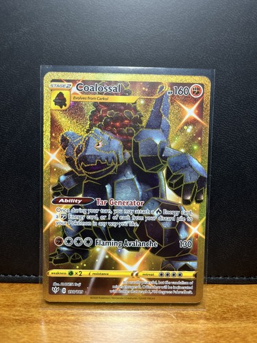 Coalossal Gold Card 198/189 Pokemon Darkness Ablaze | eBay