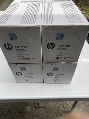 GENUINE HP 508X Toner Set, CF360XC CF361XC CF362XC CF363XC NEW | eBay