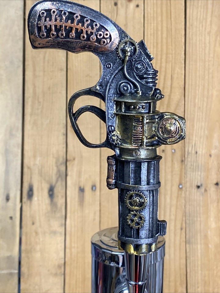 Pistol Beer Tap Handle Steampunk Shooter Revolver Cap Gun 2A NRA Keg ...