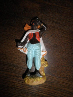 Rare Vintage Italian Chalkware Christmas Black Nativity Figure Shepard ...