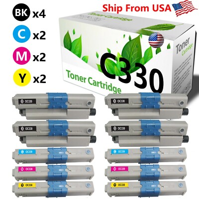 10PK C330DN C330 Toner Cartridge Fit For C330DN C510DN C510 Printer | eBay