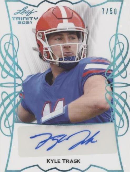 2021 Leaf Trinity - Kyle Trask #BA-KT1 Platinum Spectrum /50 (AU, RC ...
