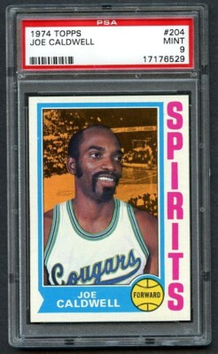 1974 Topps Basketball JOE CALDWELL #204 PSA 9 MINT St Louis Spirits | eBay
