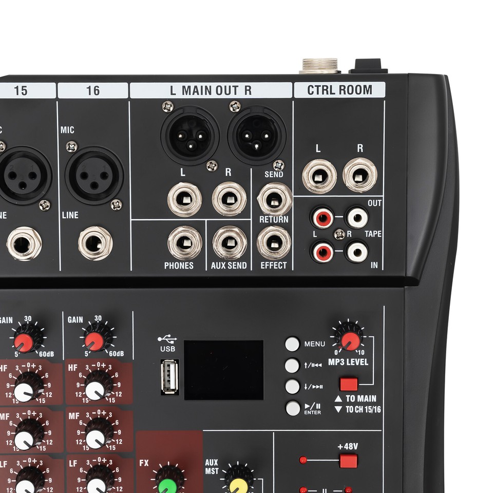16 Channel Studio Audio Mixer Bluetooth USB Digital Sound Mixing ...