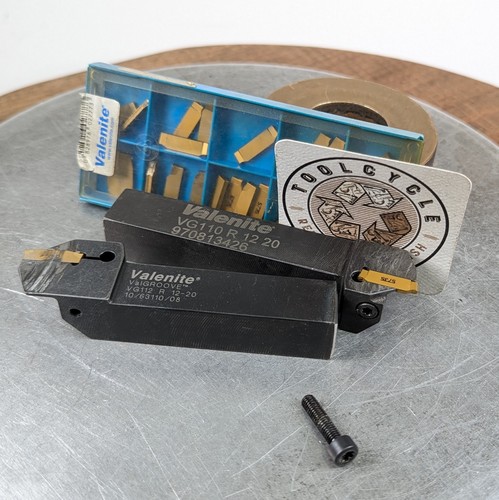 2 Valenite Indexable Lathe Grooving-Cutoff Toolholders 25+Inserts ...