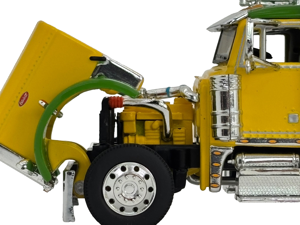 1/64 DCP YELLOW/GREEN PETERBILT 379 W/ 36" SLEEPER | eBay